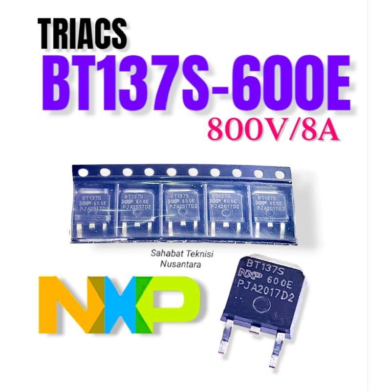 Jual Triac SMD BT137S-600 TO-252 Triac BT137S600 SMD 800V/8A | Shopee ...