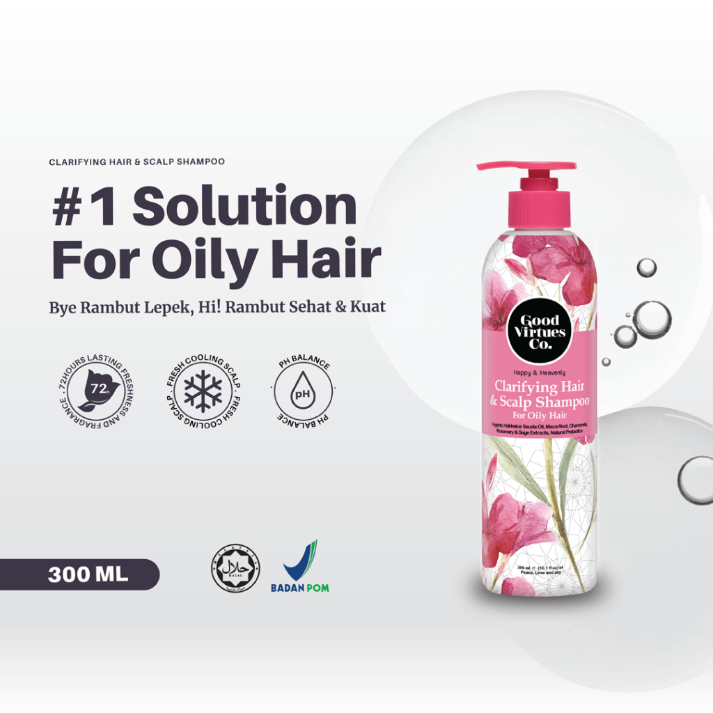 Jual Good Virtues Co. Clarifying & Hair Scalp Shampoo 300ml for oily ...