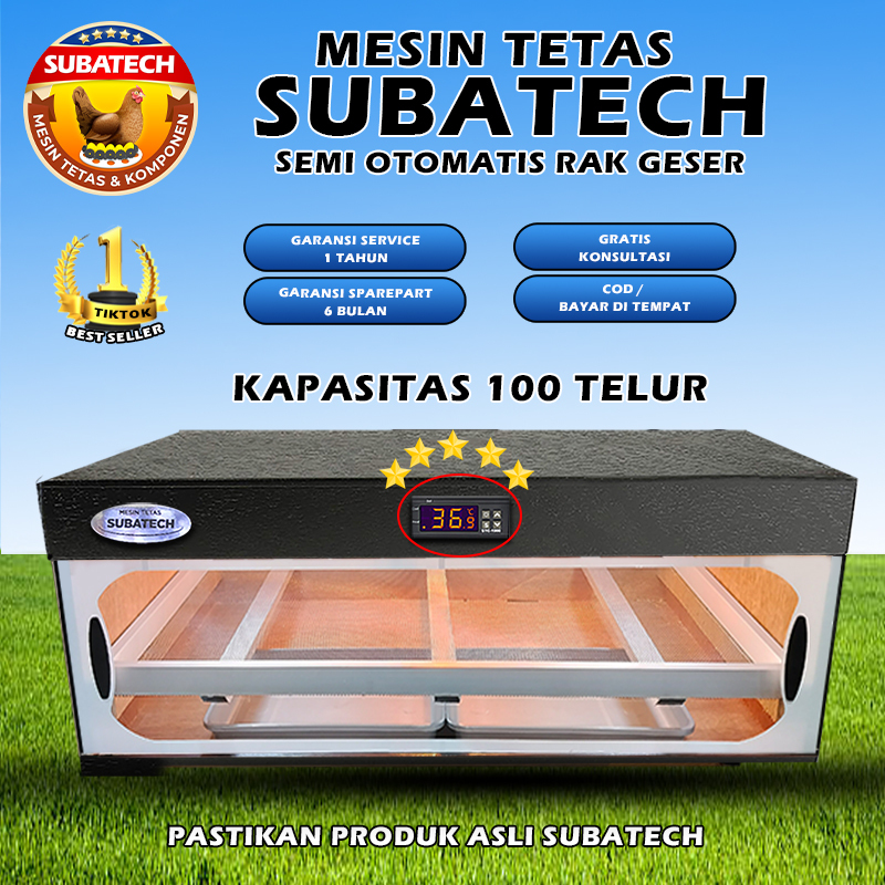 Jual Mesin Tetas Telur Semi Otomatis Penetas SUBATECH SO 100 | Shopee Indonesia