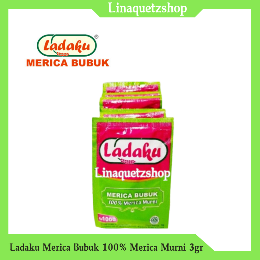 Jual LADAKU Merica Bubuk 100% Merica Murni 3gr (12 Pcs) | Shopee Indonesia
