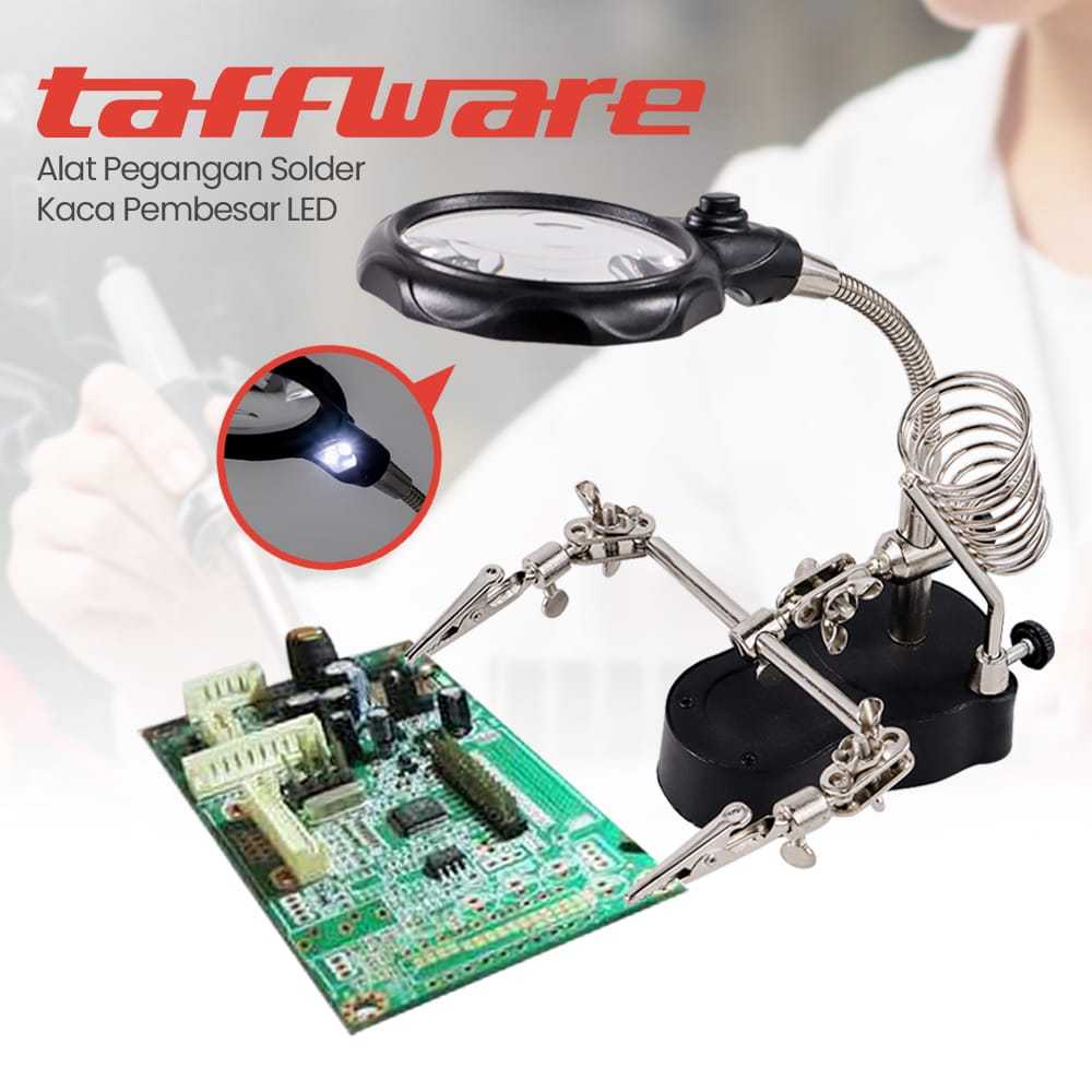 Jual Taffware pegangan solder soldering stand lampu led dudukan pcb ...
