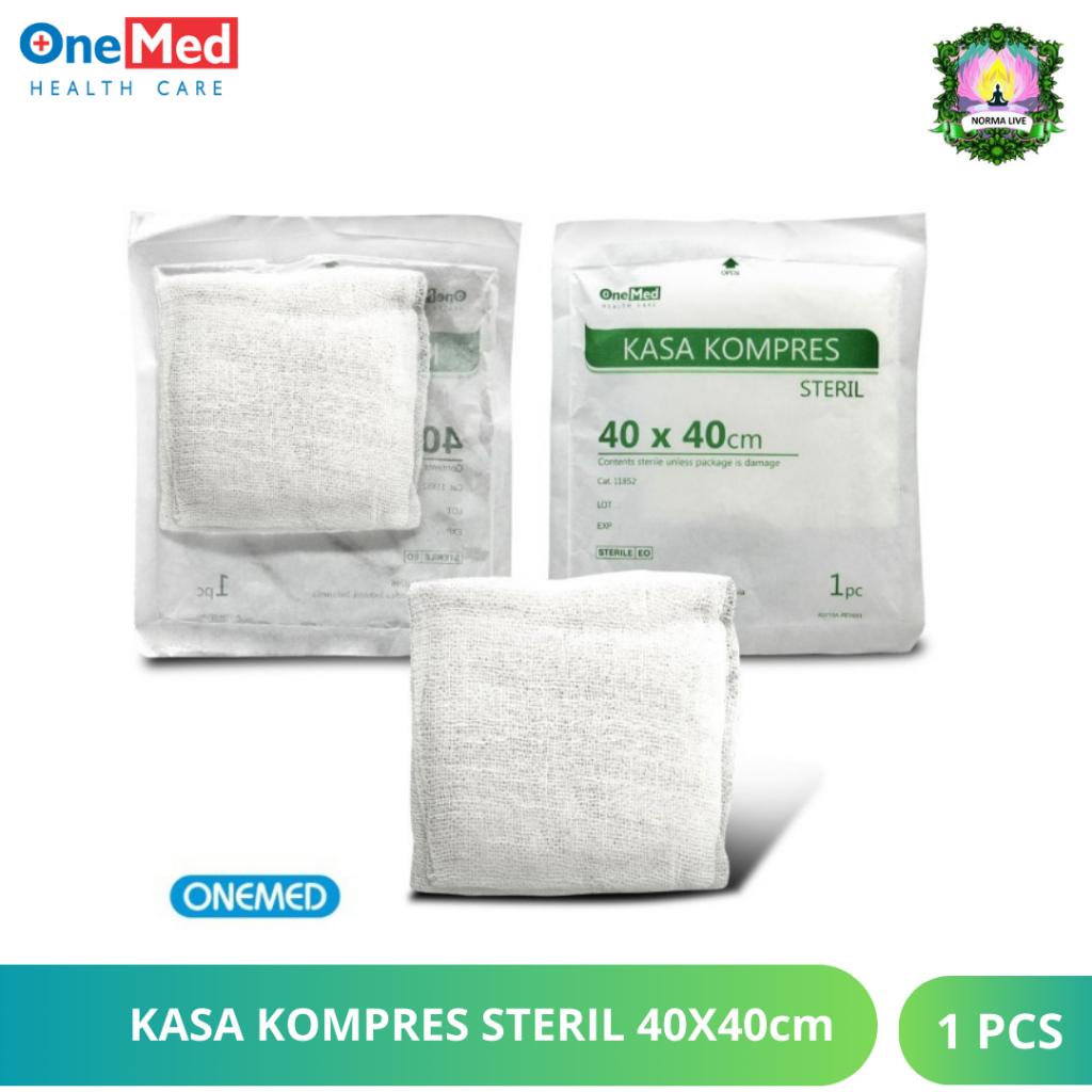 Jual Onemed Kasa Kompres Steril 40 X 40cm Kasa Steril Penutup luka 10 ...