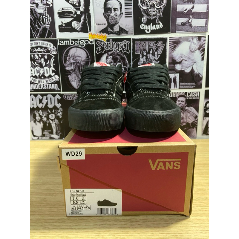 Jual Sepatu Vans Knu Skool Cordura Full Black | Shopee Indonesia