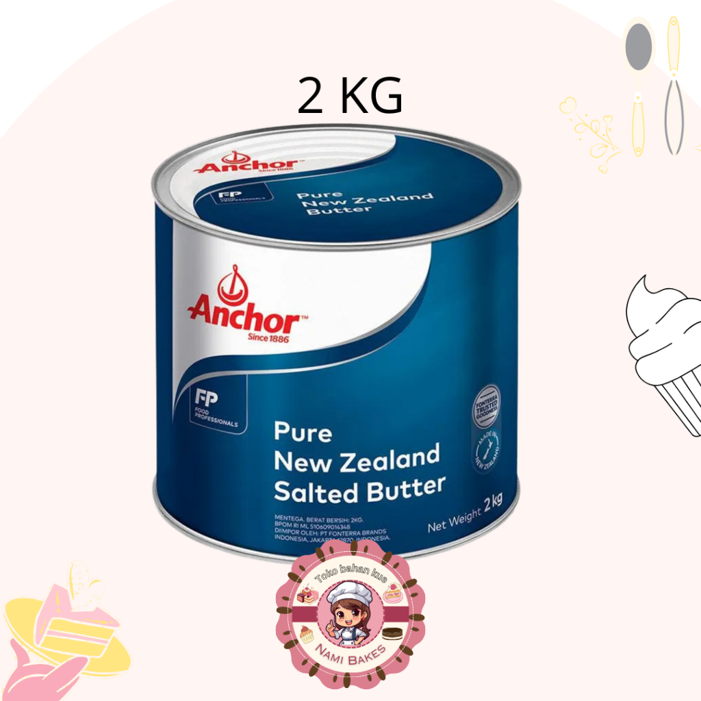Jual Anchor Salted Butter / Mentega 2 kg / 2000 gram ED AGUSTUS 2026 ...