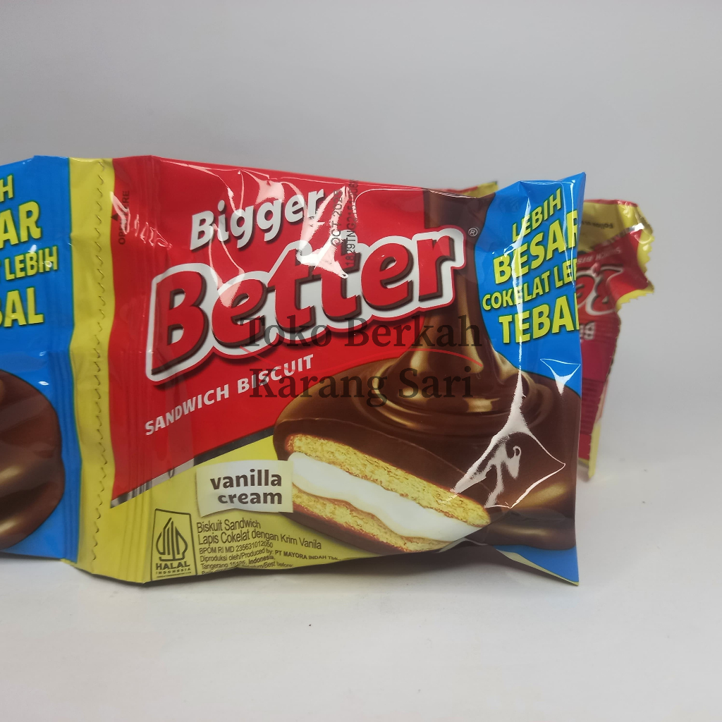 Jual [tobekasi] Better Bigger Sandwich Biscuit Vanilla Cream | Isi 10 Bks @ 27g | Shopee Indonesia