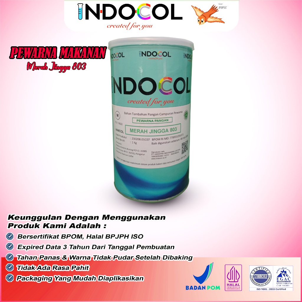 Jual Pewarna Makanan INDOCOL MERAH JINGGA 803 (ORANGE RED) | Shopee ...