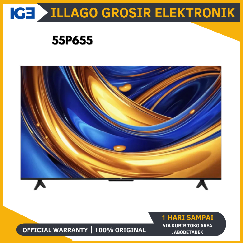 Jual TCL 55P655 / P655 4K UHD AiPQ Processor Google TV 55 Inch | Shopee ...