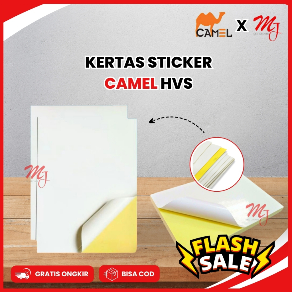 Jual (25 Pcs) Kertas Stiker Label / Label STICKER CAMEL HVS Doff F4 ...