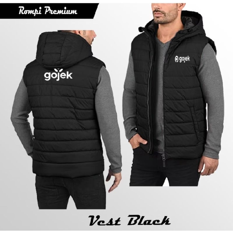 Jual Vest Rompi outdoor Driver Gojek Bahan Parasut Tebal tahan Angin ...