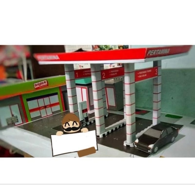 Jual Diy Miniatur Papercraft SPBU Pertamina | Shopee Indonesia