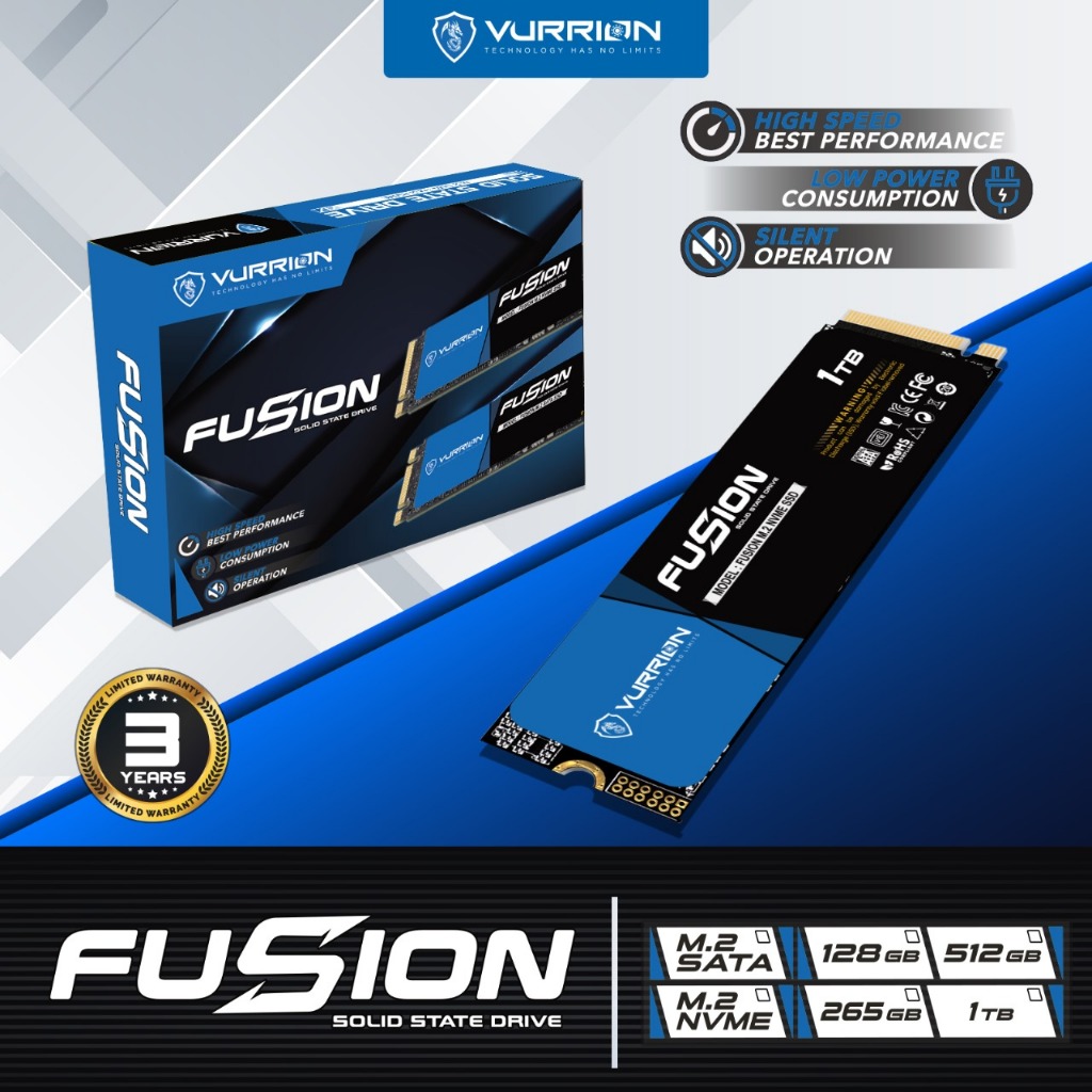 Jual SSD VURRION FUSION M.2 NVME 128GB | 256GB I 512GB | Shopee Indonesia
