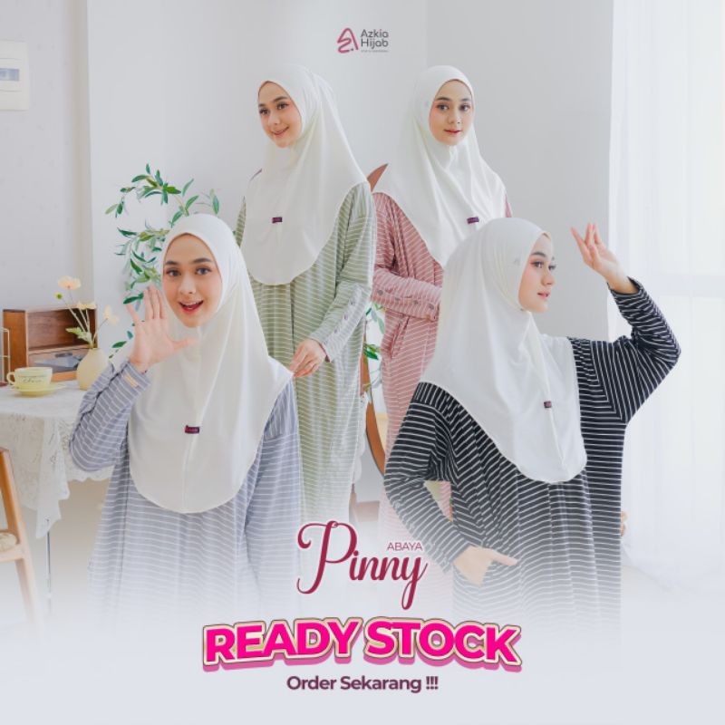 Jual Azkia Hijab - Abaya Pinny All Size Cotton Combed IAbaya Salur I Abaya Kaos Katun Premium ...