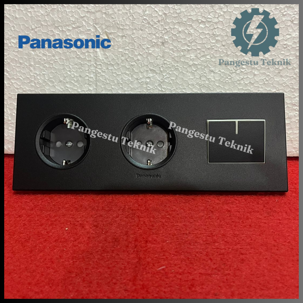 Jual Panasonic Double Stop Kontak + Saklar Besar/ Dua Stop Kontak ...