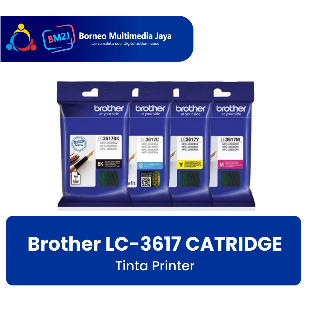 Jual Cartridge Brother LC3617 Tinta Ink Printer Black Cyan Magenta ...