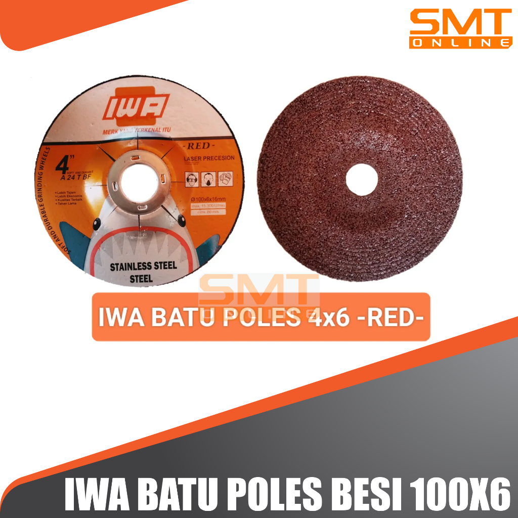 Jual Batu Gerinda Poles 4'x6mm Mata gerinda Poles 4'x6mm Batu Gurinda Poles 4 inch Harga Per Pcs ...