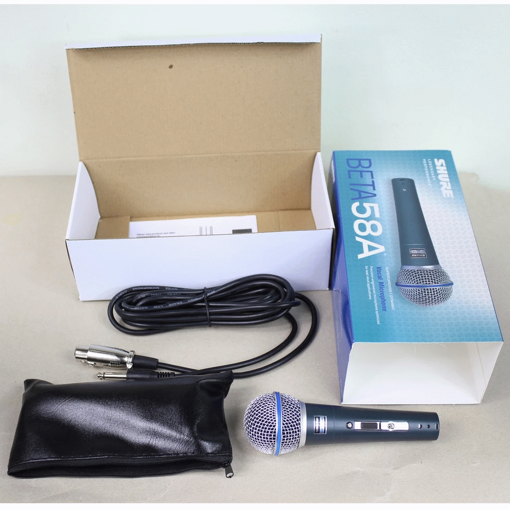 Jual Microphone / Mik Kabel shure Beta 58 dengan on/off | Shopee Indonesia