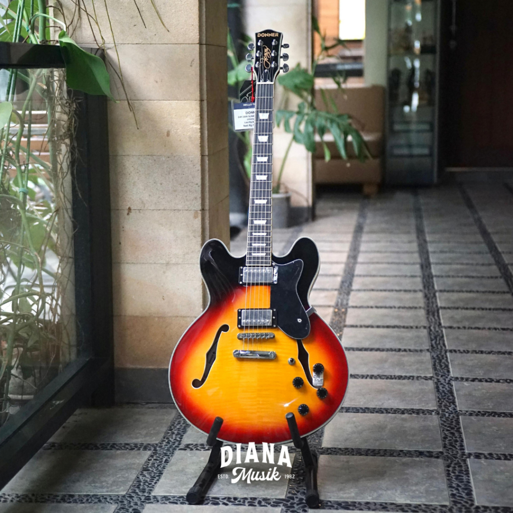 Jual Gitar Elektrik Donner DJP 1000S / DJP1000S Semi Hollow Body Double ...