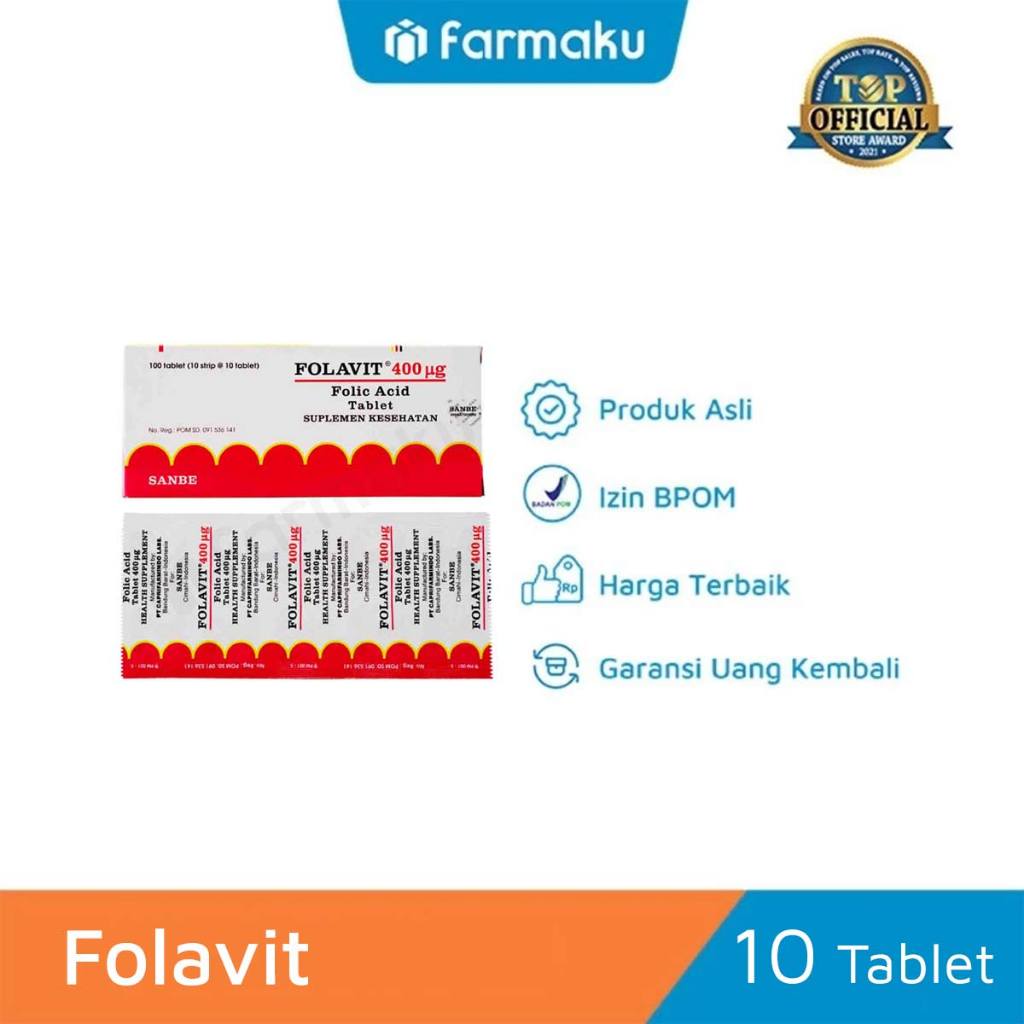 Jual Folavit 400 mcg Strip 10 Tablet | Shopee Indonesia