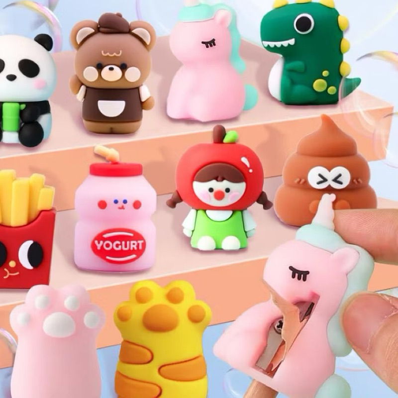 Jual Peraut Peruncing Pensil Mini Sharpener Karakter 3d Lucu Untuk Anak ...