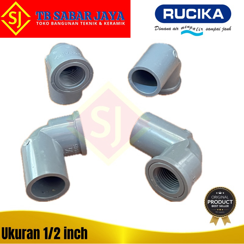 Jual KNEE DRAT DALAM / ELBOW PCV 1/2 inch RUCIKA | Shopee Indonesia