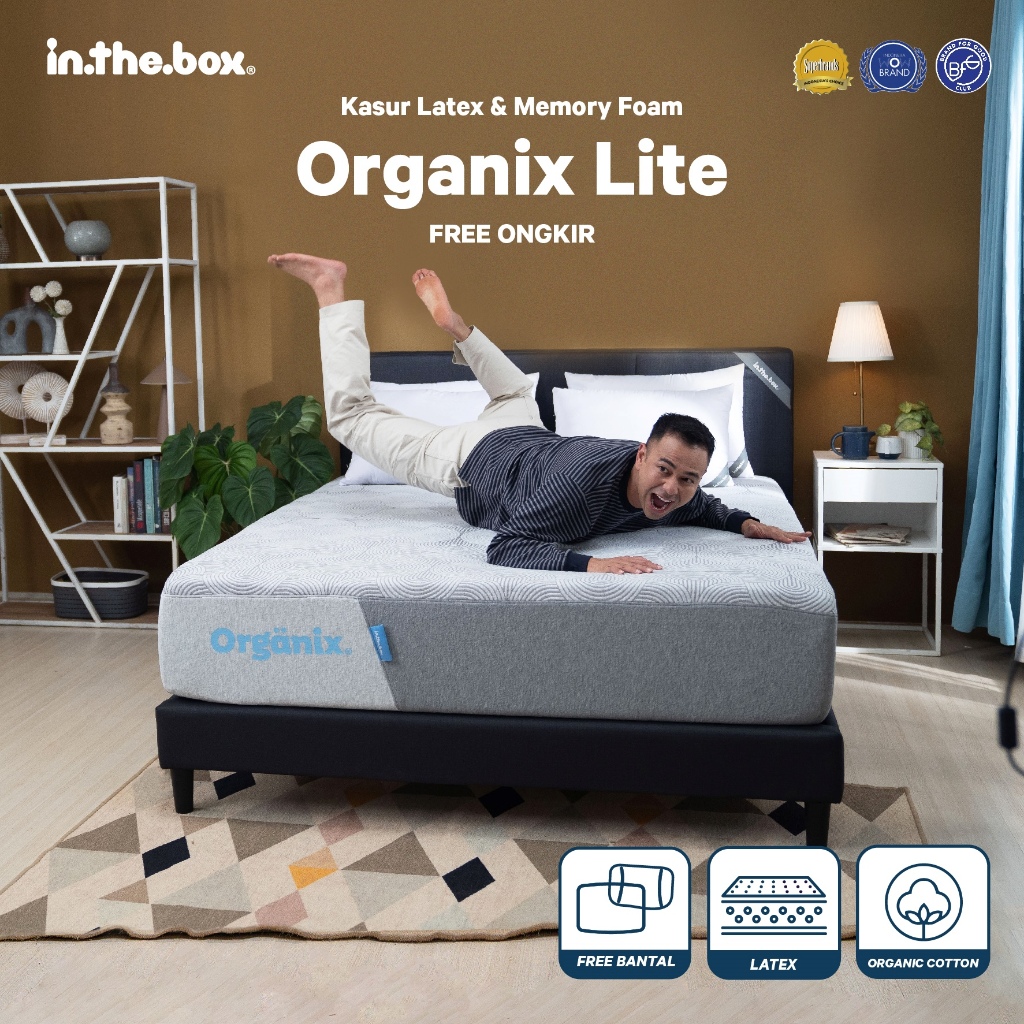 Jual Kasur Latex Spring Bed IN THE BOX ORGANIX LITE - FREE Bantal ...