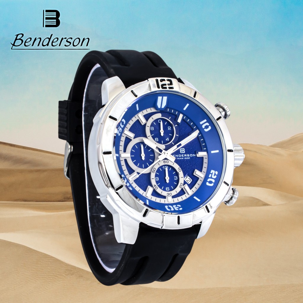 Jual BENDERSON 1739 JAM TANGAN PRIA SILIKON CHRONOGRAPH ACTIVE 3 ATM ...