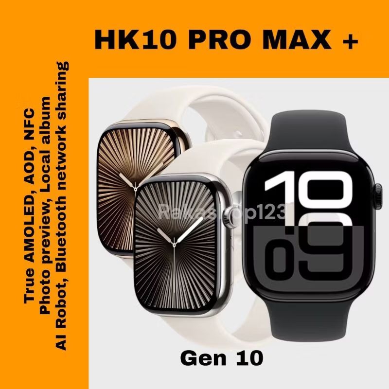 Jual HK10 PRO MAX + (HK10 Promax plus) GEN 10 46mm Smart watch, True ...