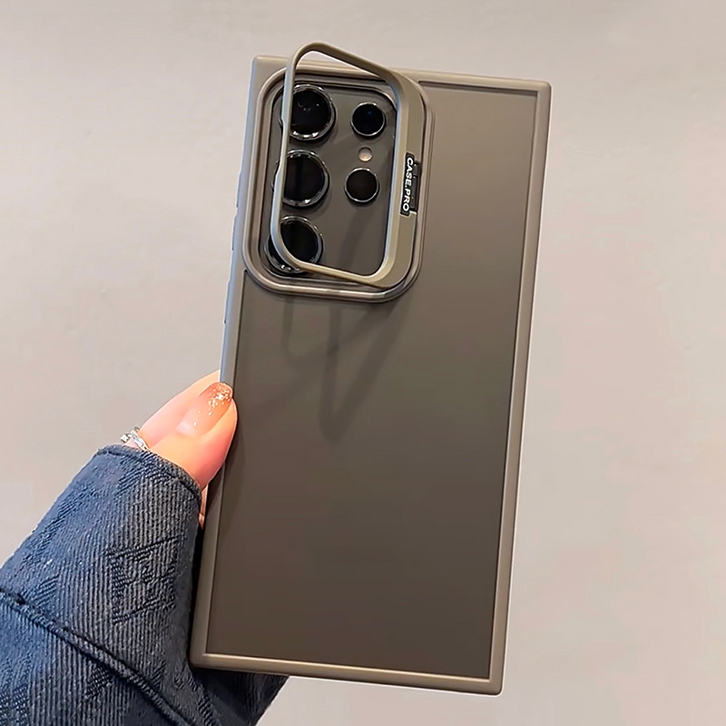 Jual CrashStar Invisible Lens Stand Matte Translucent Hard Shockproof Phone Case For Samsung ...