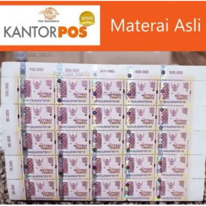 Jual Paket 10 Materai 10000 Asli/Original | Shopee Indonesia