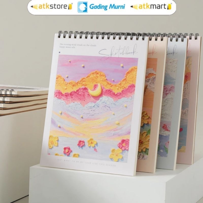 Jual V Tec Sketch Book A4 Spiral Isi 30 Lembar 100 160 gsm - Buku ...
