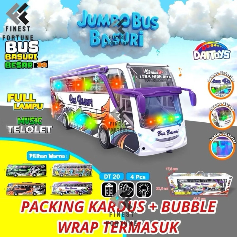 Jual (BISA COD) BUS SUPER JUMBO BASURI TELOLET / MAINAN JUMBO BUS ...