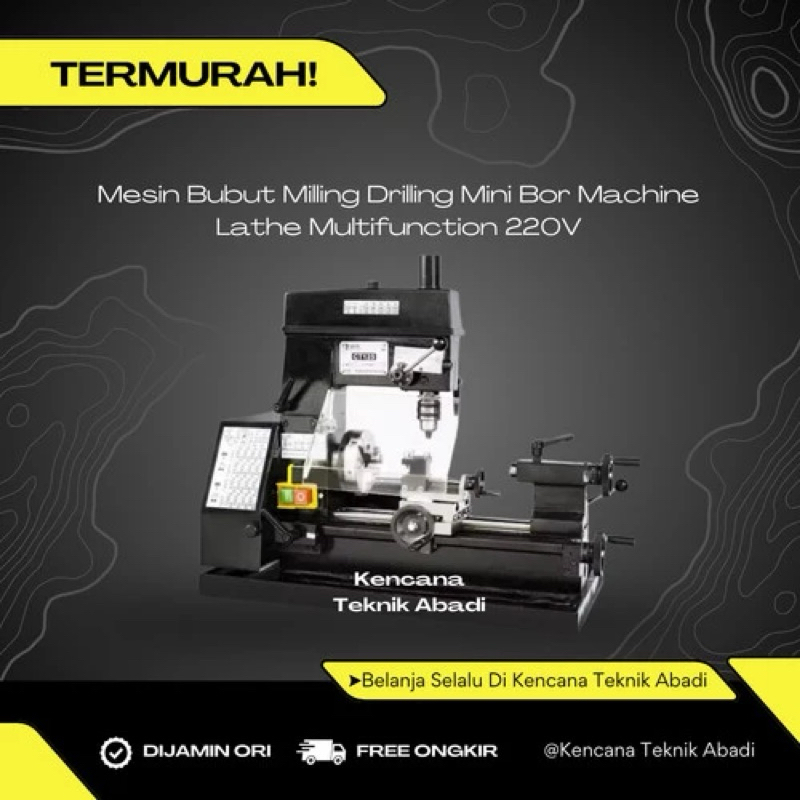 Jual Mesin Bubut Milling Drilling Mini Bor Machine Lathe Multifunction ...