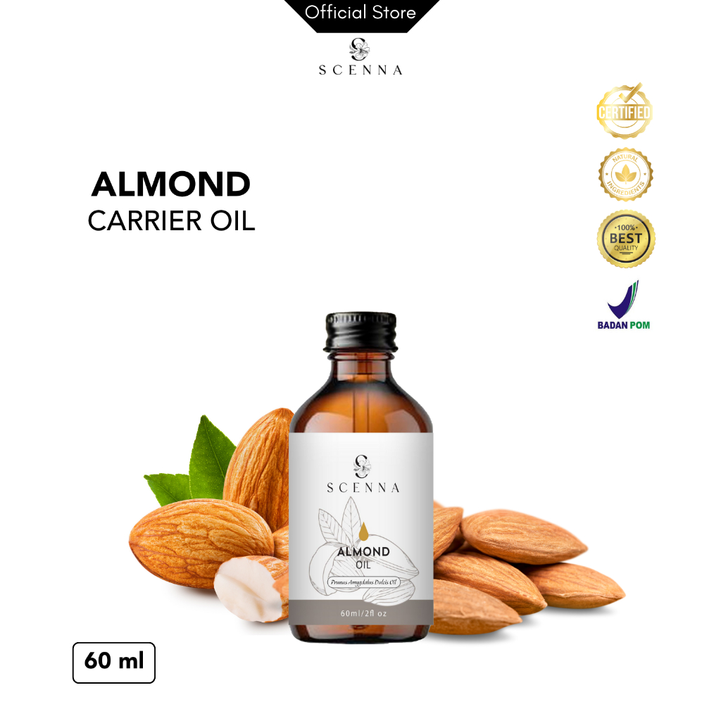 Jual Scenna Carrier Oil Almond 60ml Natural Sweet Slighty Nutty ...