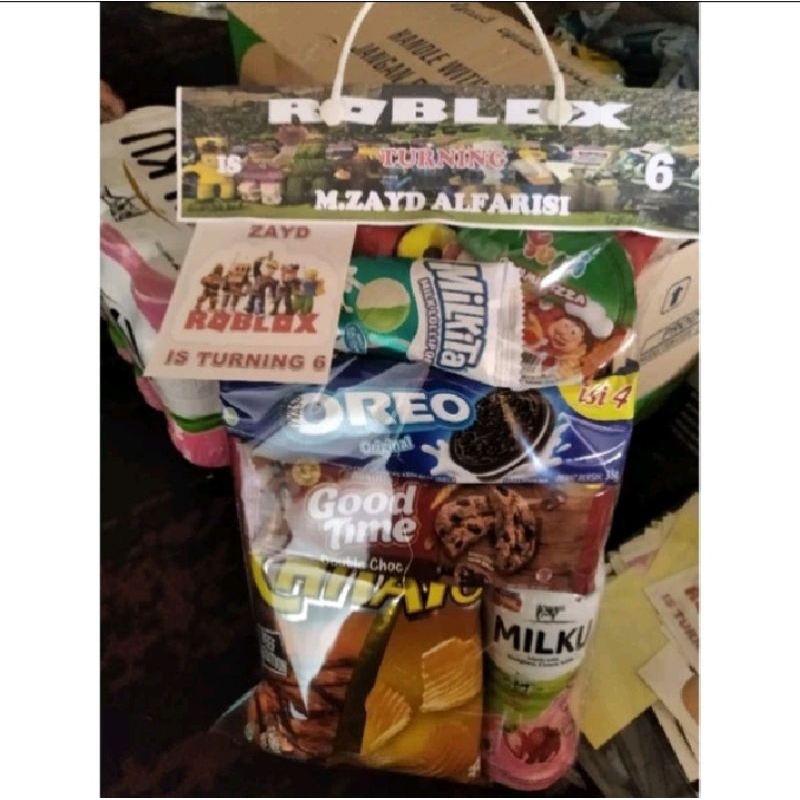 Jual 40pcs Paket Snack Free Label Costum (Tema / Tulisan / Nama ...