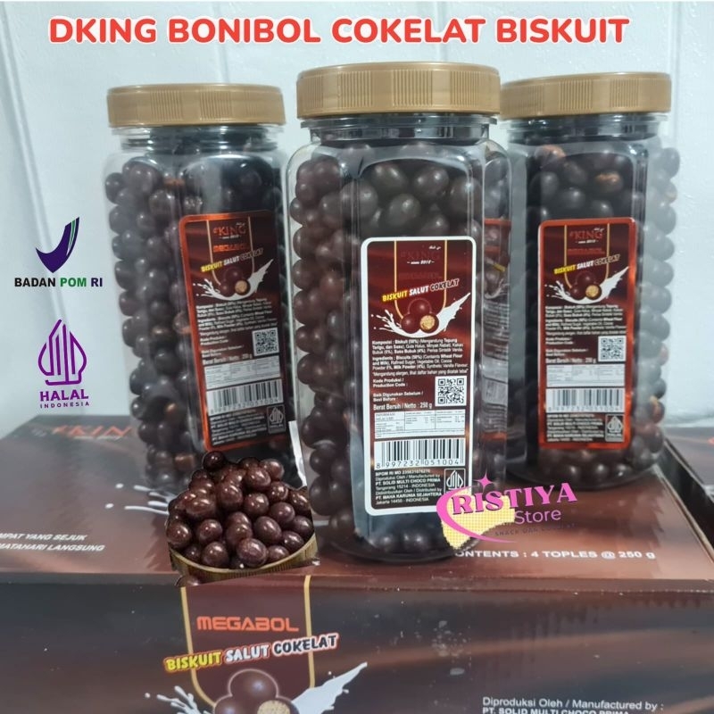 Jual DKING BONIBOL Cokelat Biskuit Kemasan Toples | Shopee Indonesia
