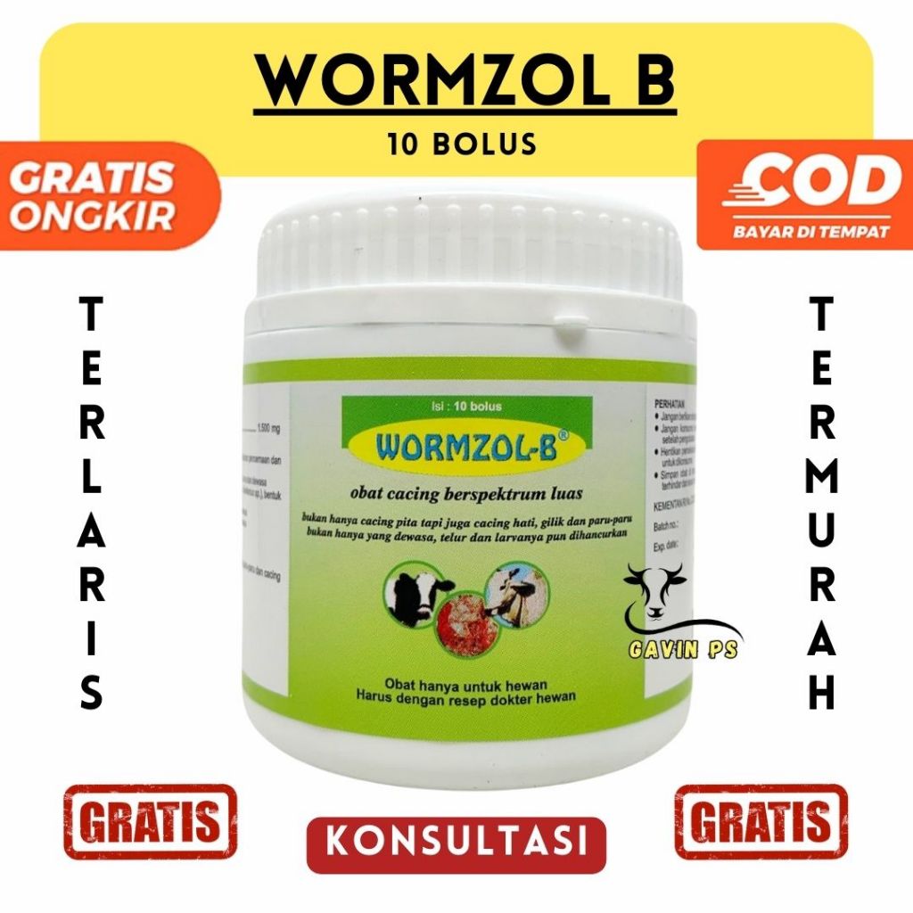 Jual WORMZOL B 10 BOLUS KEMASAN POT - Obat Cacing Cacingan Sapi Kerbau ...