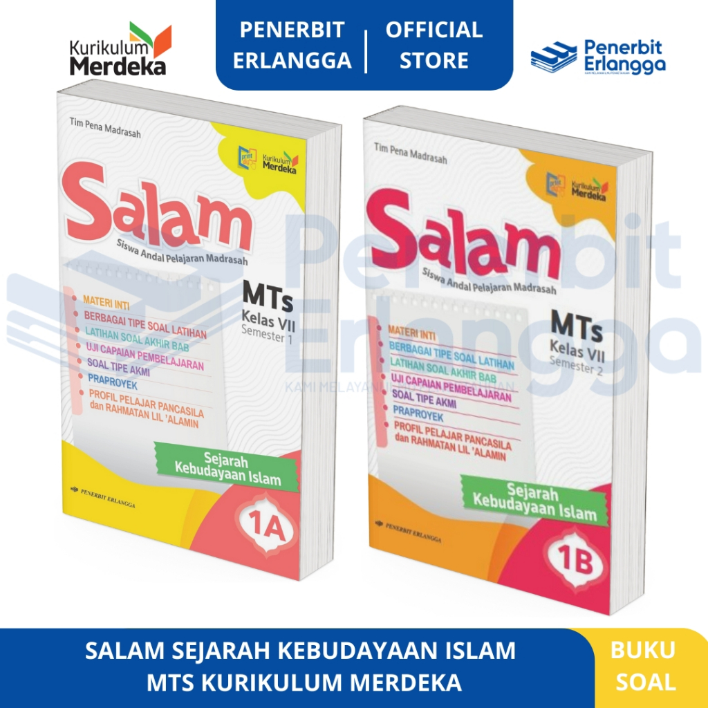 Jual [Erlangga Official] Salam: Sejarah Kebudayaan Islam Mts Kelas 7 - Kurikulum Merdeka ...