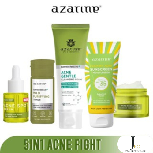Jual AZARINE Paket Acne Lengkap 5IN1 Skincare Wajah Berjerawat ...