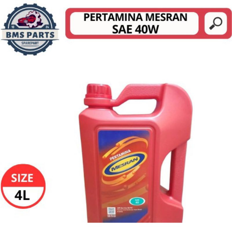 Jual OLI MATIC BENSIN DIESEL Pertamina MESRAN SAE 40W 4L GALON API SE ...
