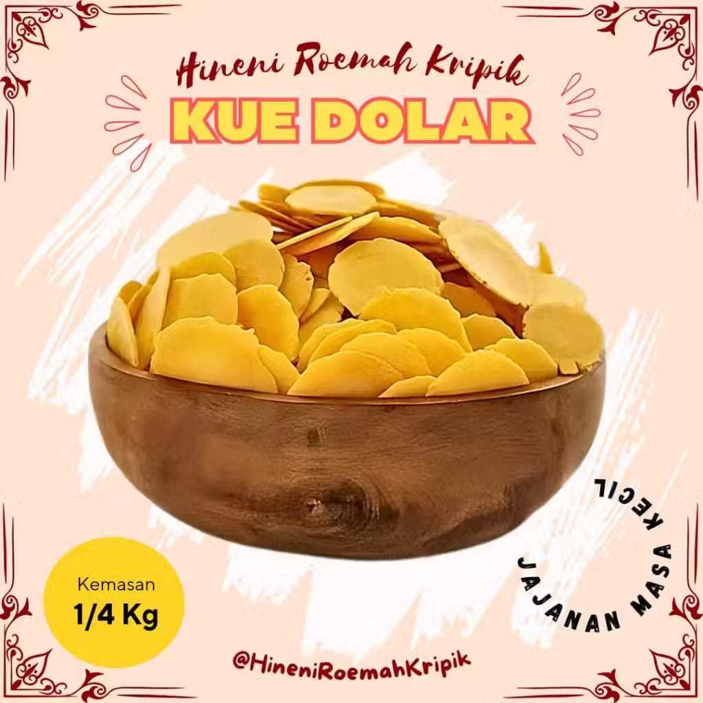 Jual Kue Dolar Opak Dolar 1Kg Kue Kering Manis Renyah Snack Jadul Dolar ...