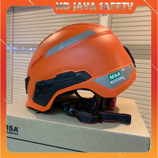 Jual Helm MSA V-Gard H1 Safety Helmet Trivent Fastrack Lokal SNI Orange ...