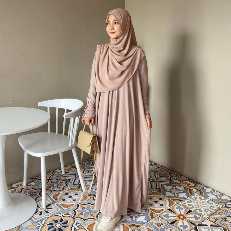Jual [READY STOCK] Sheika Hijab || Abaya Knit Varsha [ Baju muslim wanita gamis untuk umroh ...