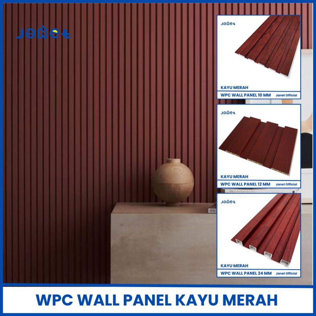 Jual Wpc Wall Panel Kayu Merah 3 Meter 300cm | Wallpanel Pvc Dinding ...