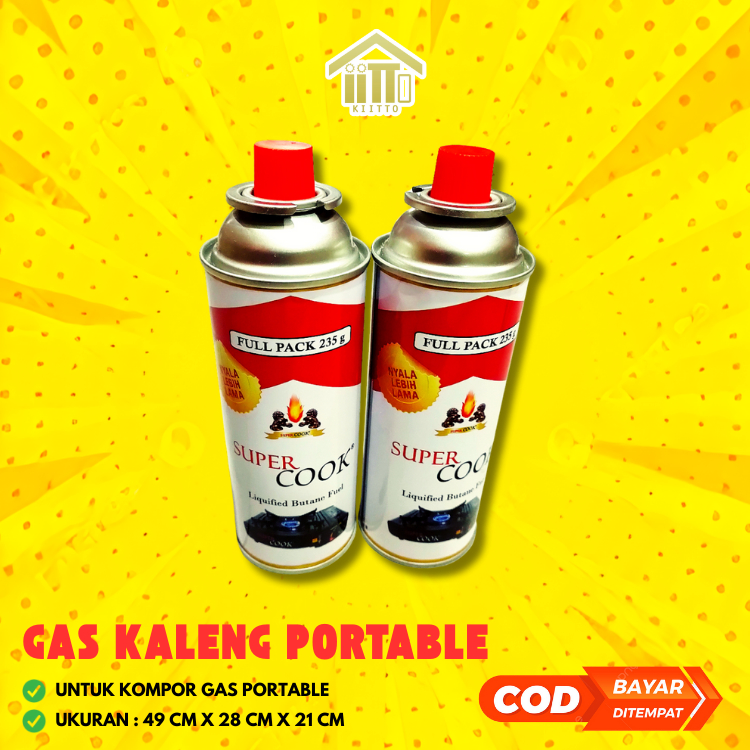 Jual GAS KALENG PORTABLE / GAS PORTABLE KOMPOR / GAS PORTABLE SIAP ...