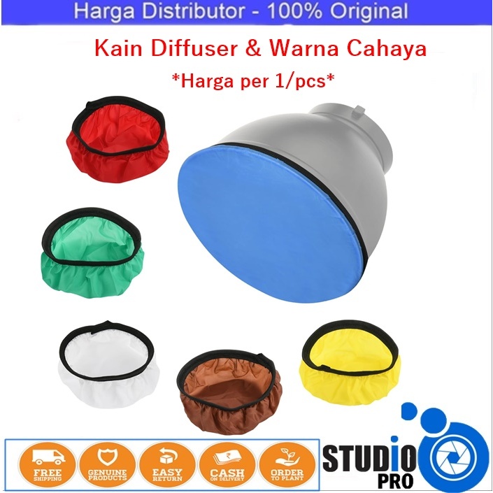 Jual Kain diffuser putih cover untuk standar reflector dimeter 17/18 cm bahan nilon | Shopee ...