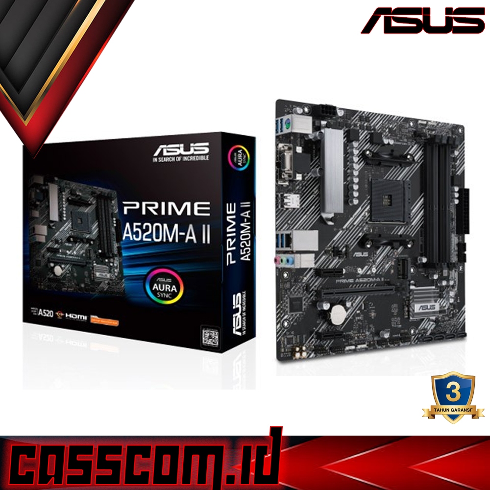 Jual ASUS Prime A520M-A II AMD AM4 A520 Micro ATX Motherboard | Shopee ...
