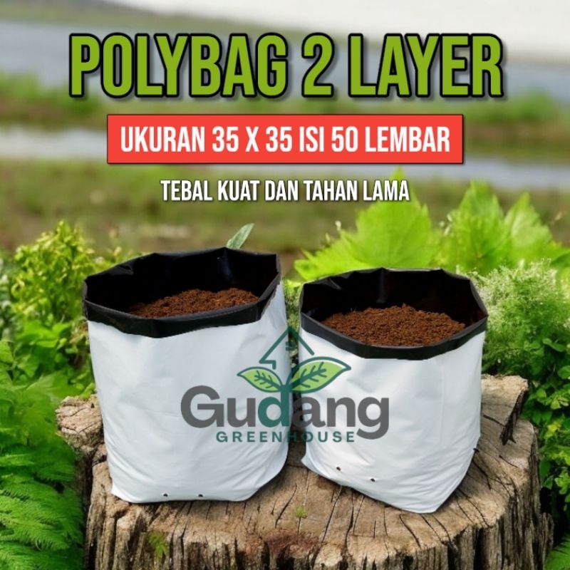 Jual Polybag Putih Dua Lapisan Hitam dan Putih Ukuran 35x35 | Shopee ...