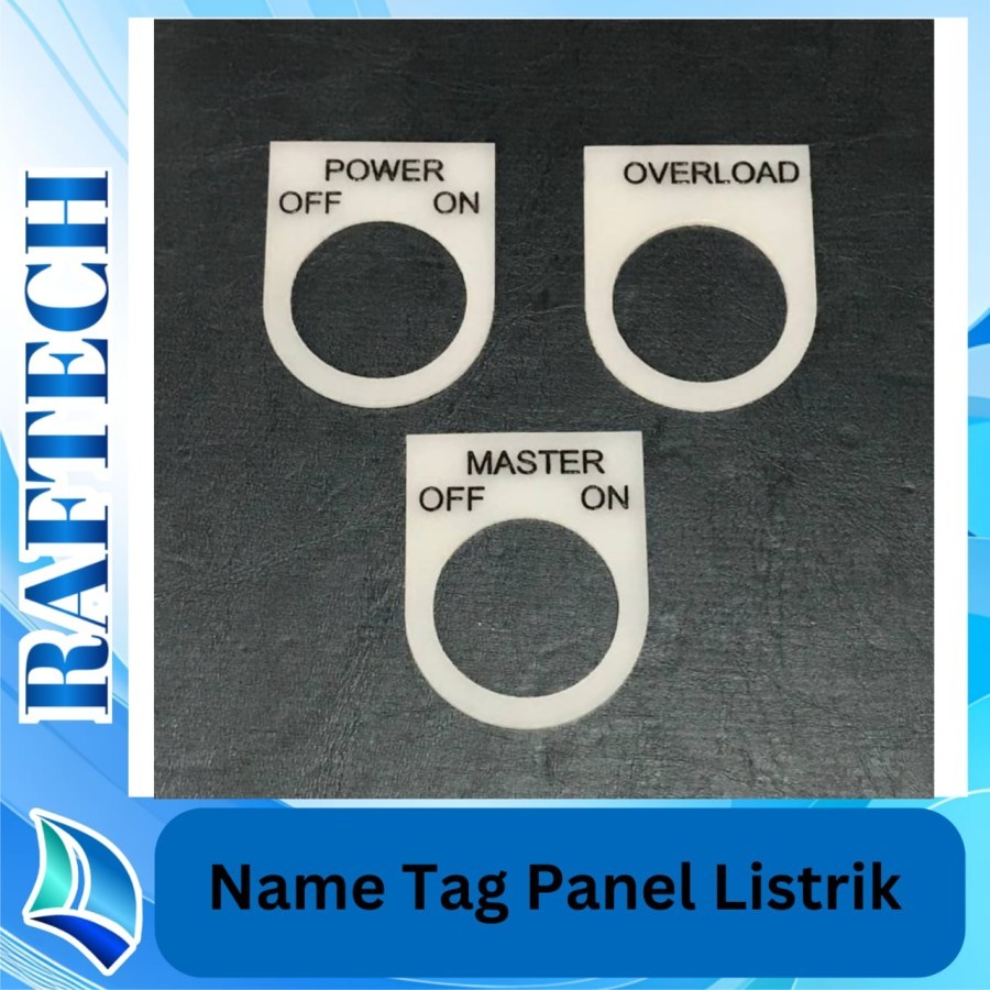 Jual Name Tag untuk Panel Control Listrik Custom | Shopee Indonesia