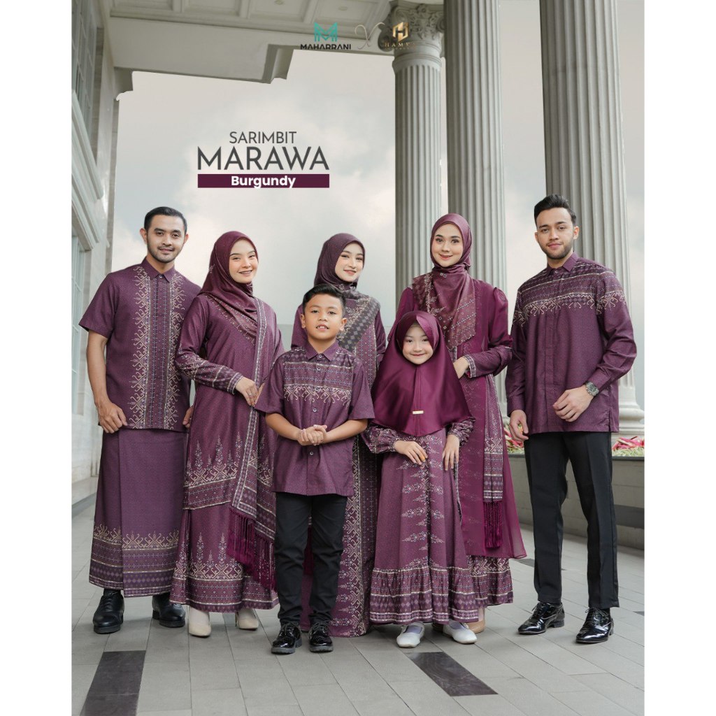 Jual Sarimbit Marawa Burgundy by Maharrani X Hamka Indonesia, Couple ...