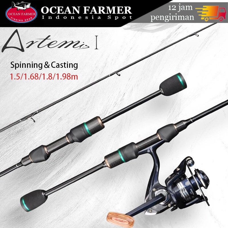 Jual Artemis 1.5m/1.68m/1.8m/1.98m UL Power Fishing Rod Solid Tip Rod ...